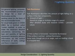 Lighting design considerations | PPTX