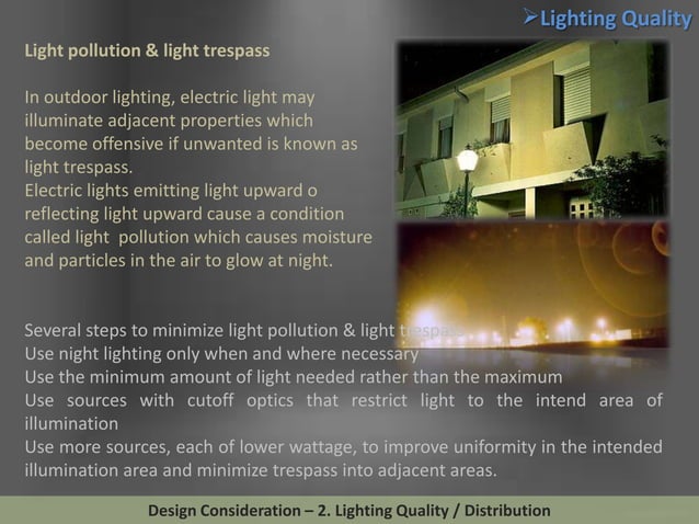 Lighting design considerations | PPTX | Indoor Environmental Quality ...