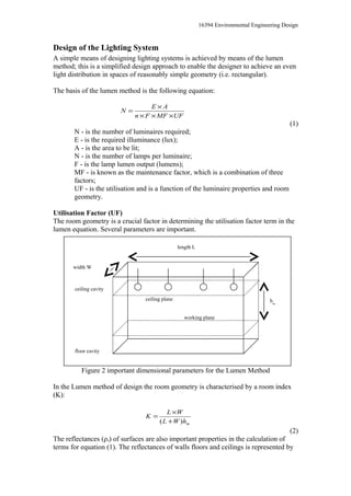 Lighting design lecture | DOC