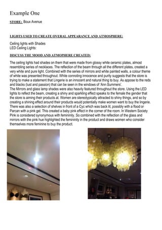 Lighting design task sheet | DOCX