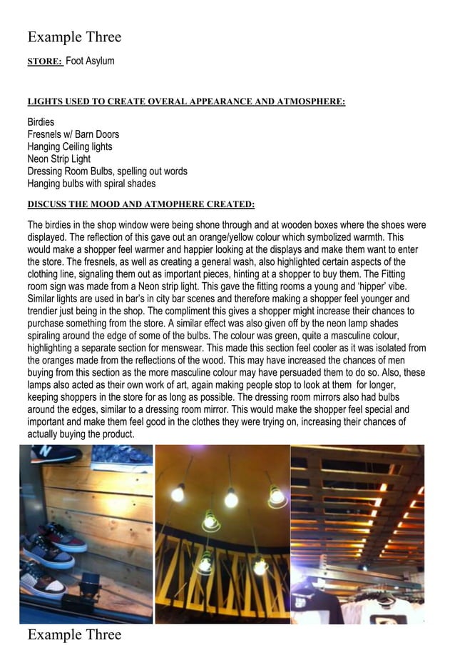 Lighting design task sheet | PDF