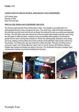 Lighting design task sheet | DOCX