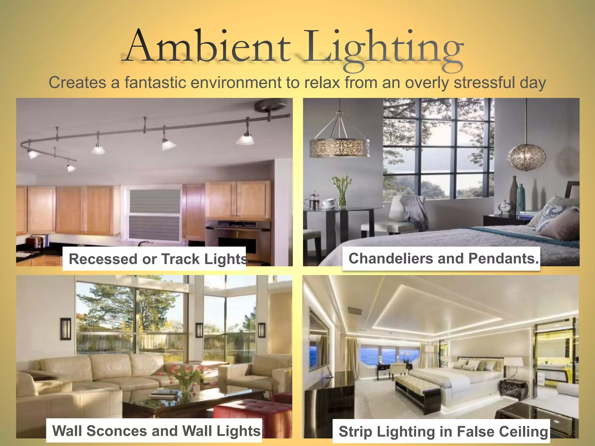 Different Lighting Types in Interior Design | PPTX