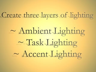 Different Lighting Types in Interior Design | PPTX