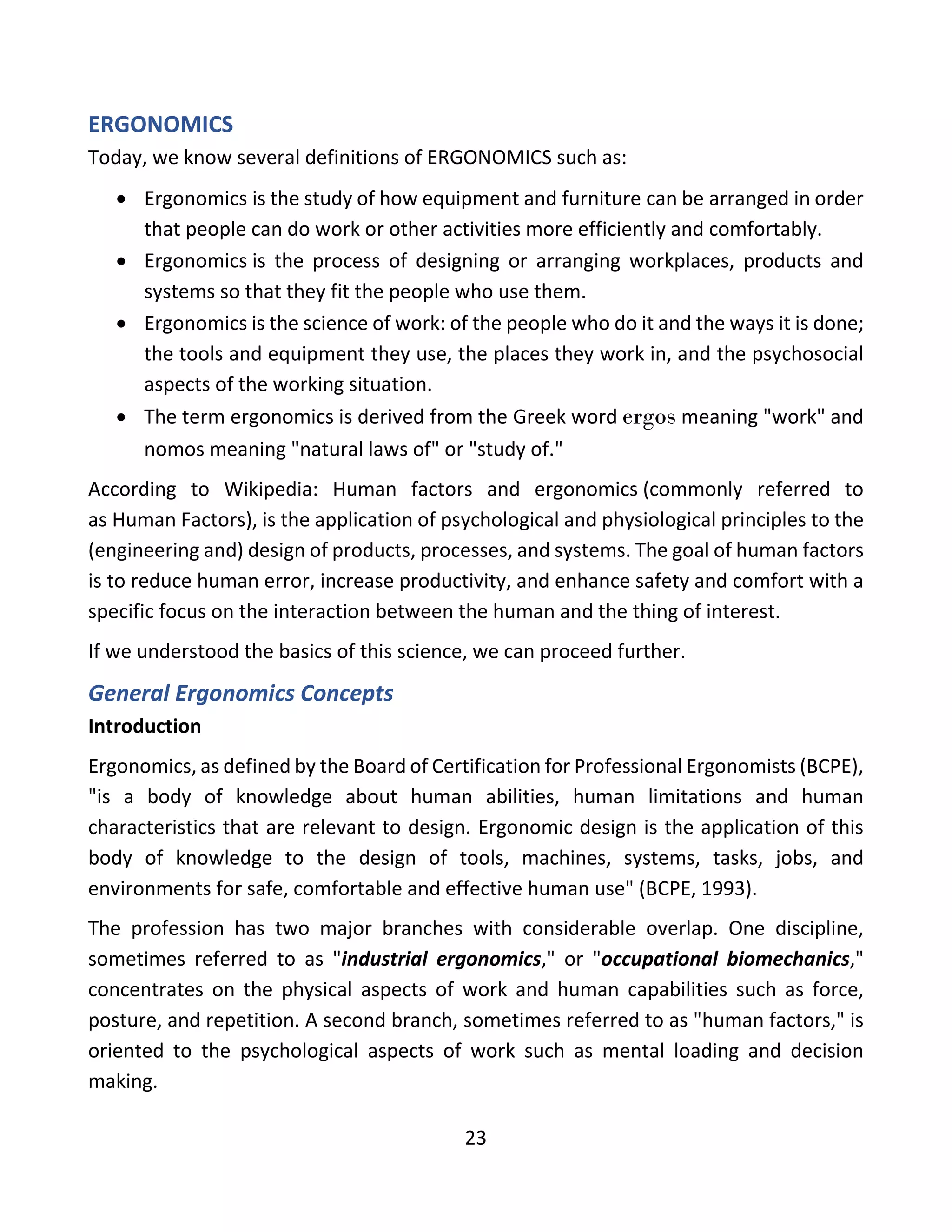 Lighting ergonomics | PDF