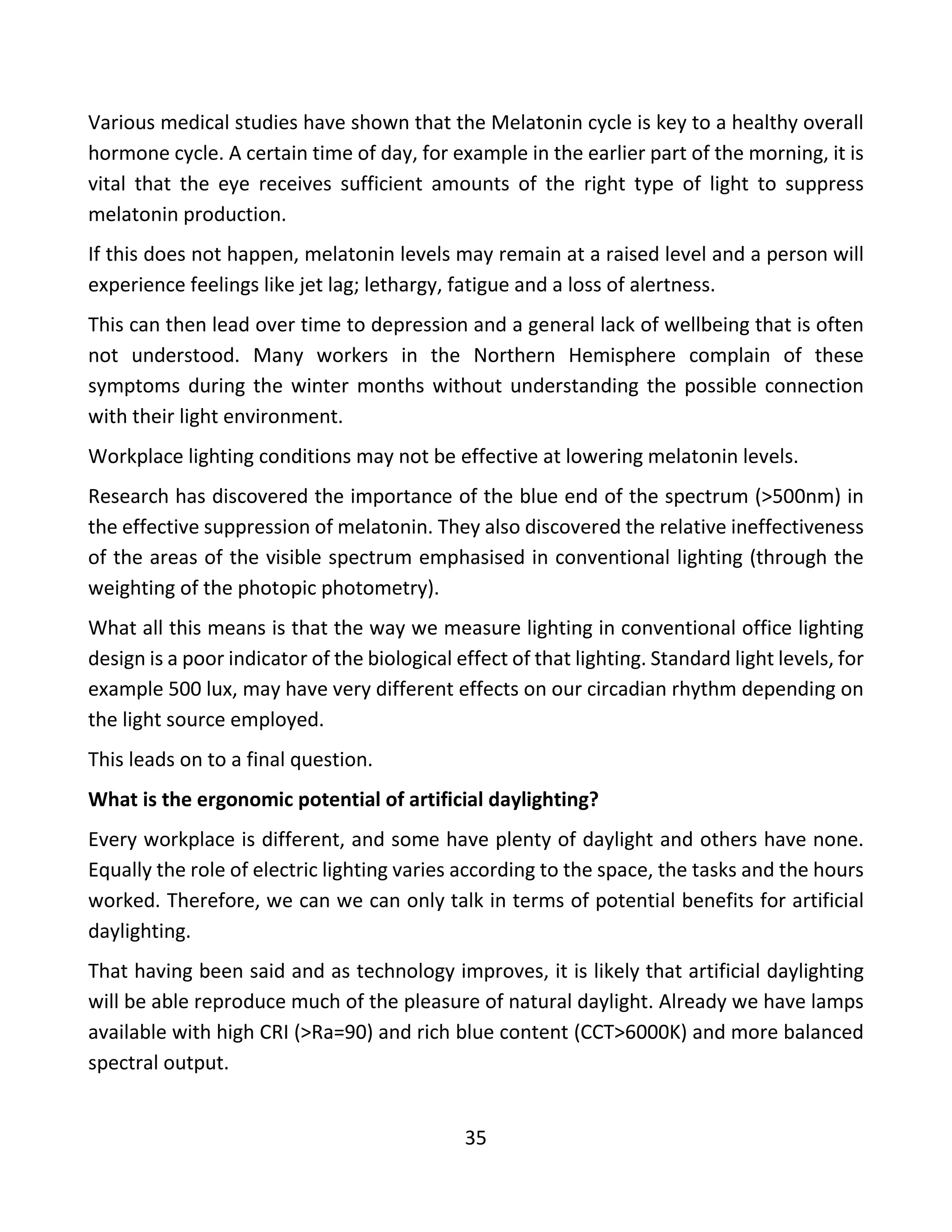 Lighting ergonomics | PDF