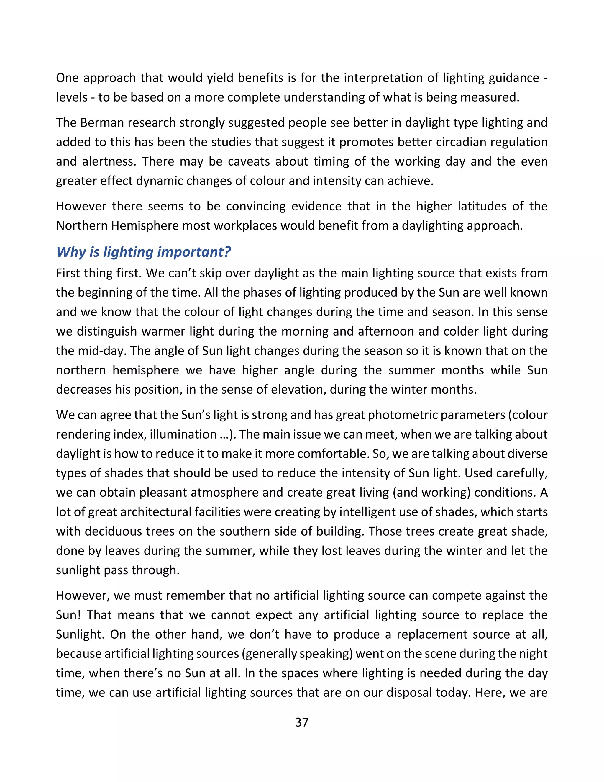 Lighting ergonomics | PDF