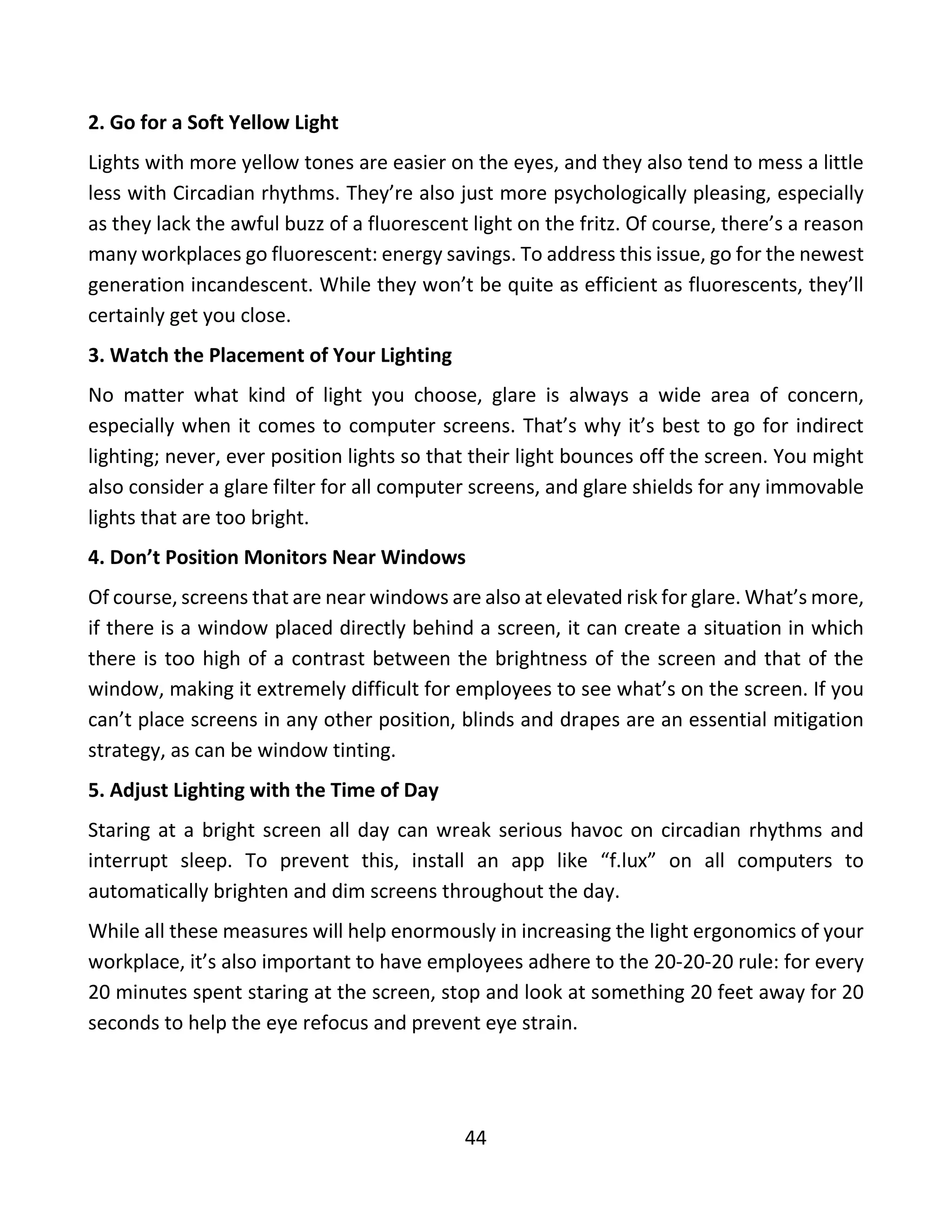 Lighting ergonomics | PDF