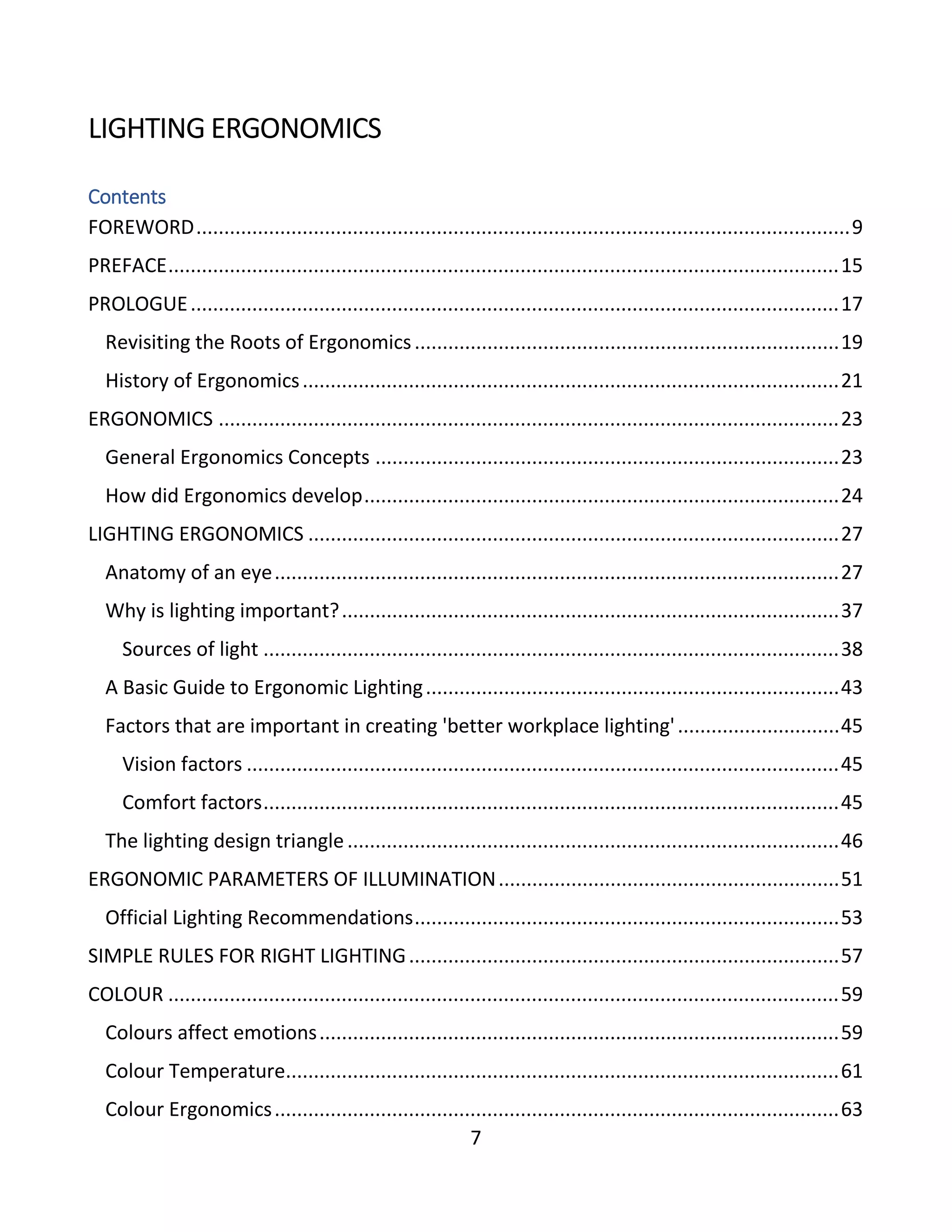 Lighting ergonomics | PDF