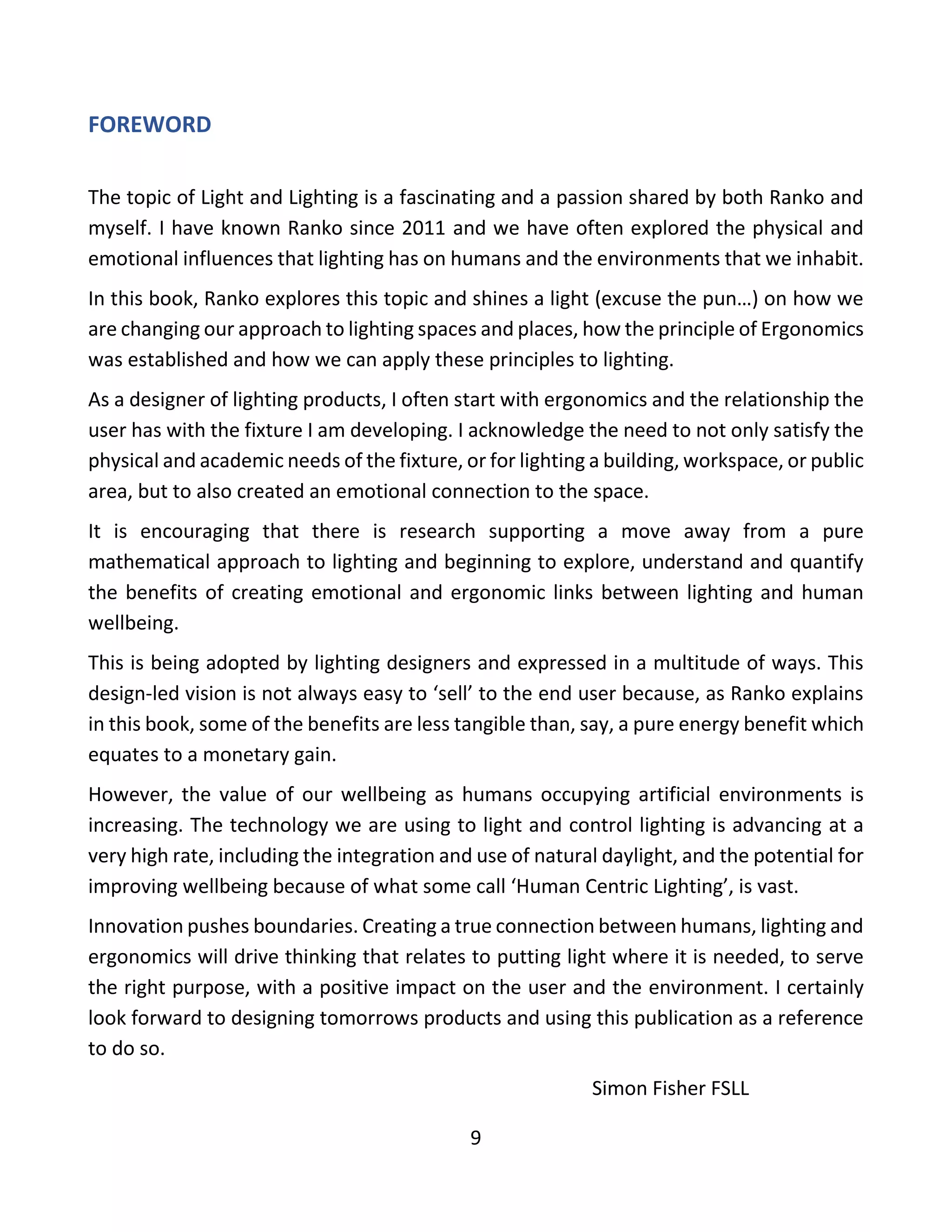 Lighting ergonomics | PDF