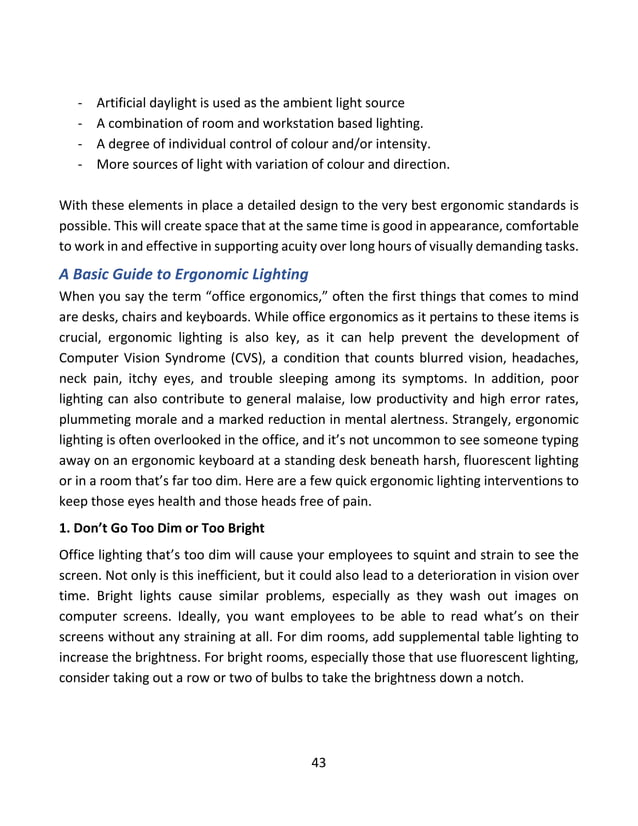 Lighting ergonomics | PDF | Home & Garden