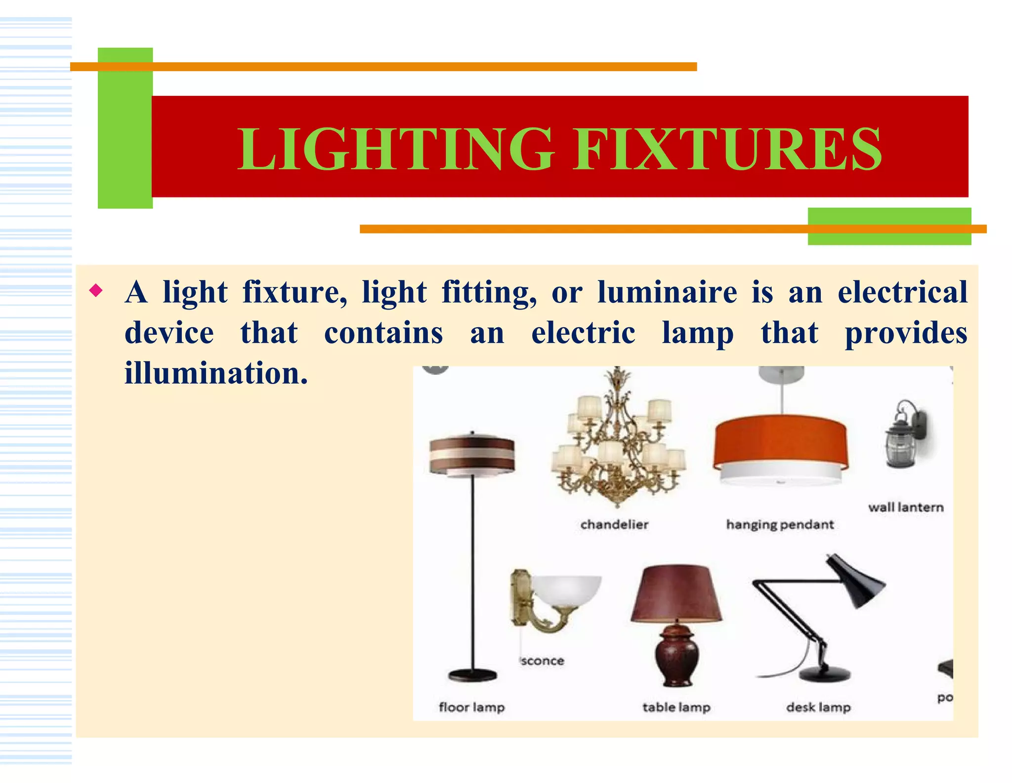 Lighting fixtures | PPT