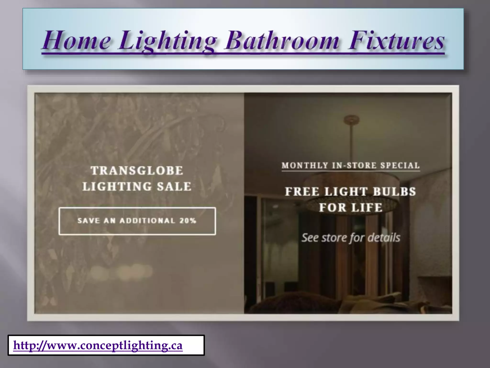 Home Lighting Bathroom Fixtures | PPT