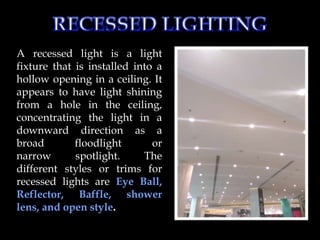 Lighting fixtures types | PPTX