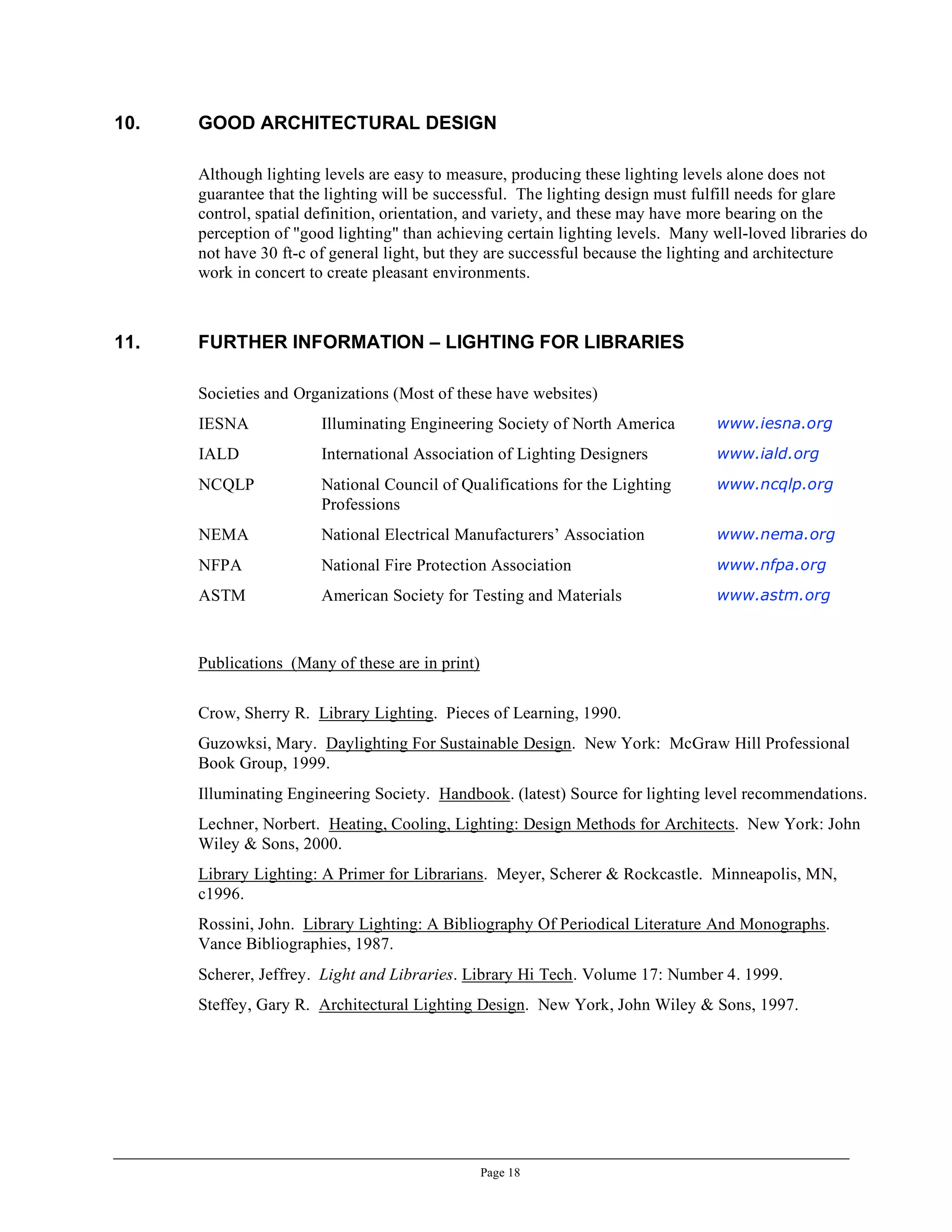 Lighting For Libraries | PDF