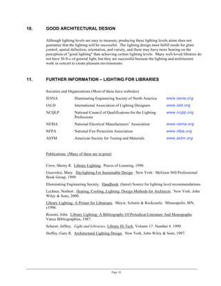 Lighting For Libraries | PDF