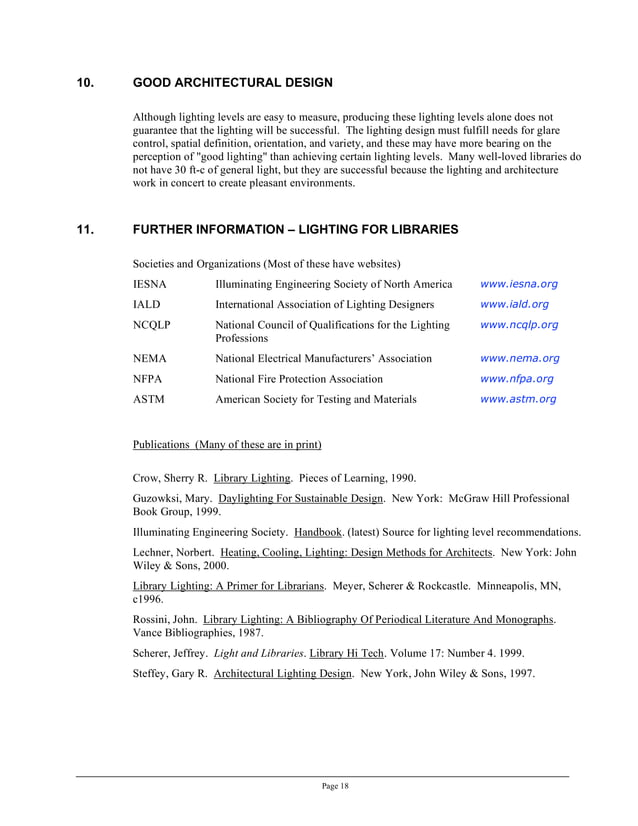 Lighting For Libraries | PDF