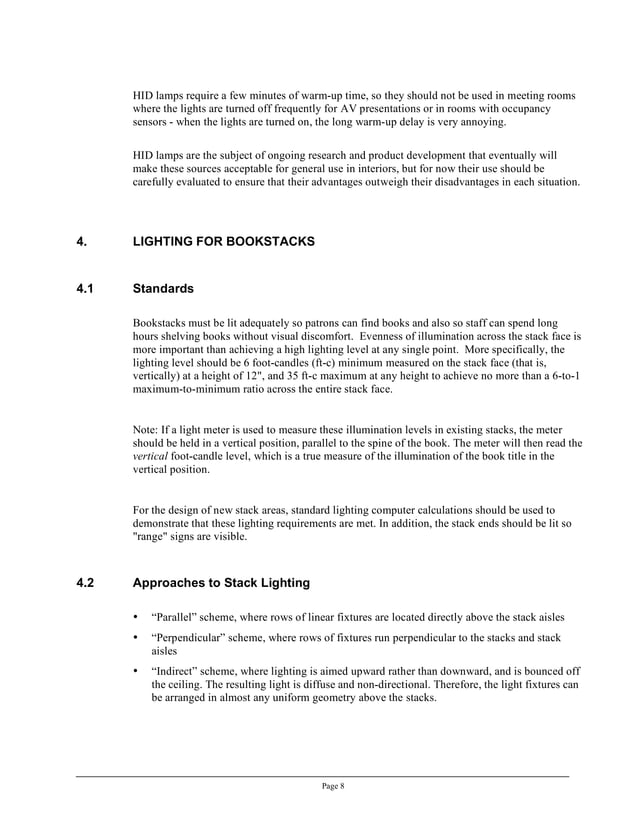 Lighting For Libraries | PDF
