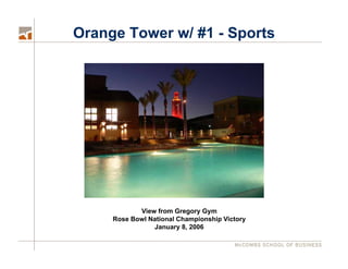 Lighting Of The UT Tower | PPT