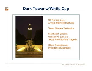 Lighting Of The UT Tower | PPT