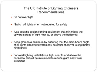 Lighting pollution | PPTX | Eye and Vision Conditions | Diseases and ...