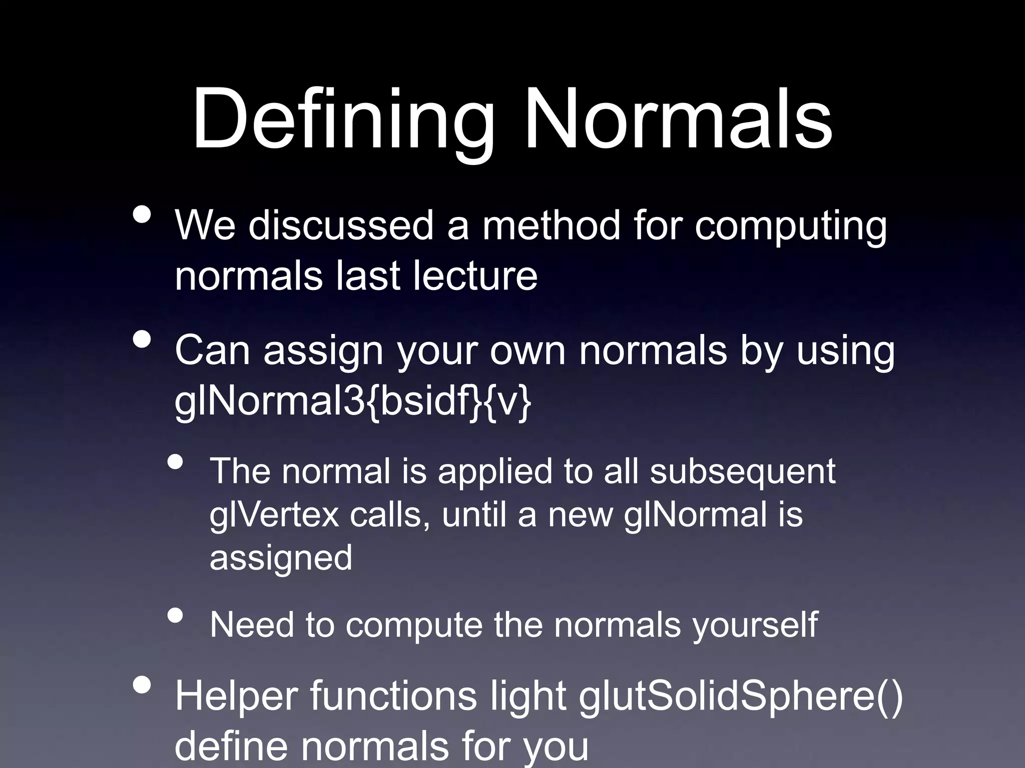 Lighting & Shading in OpenGL Non-Photorealistic Rendering.ppt