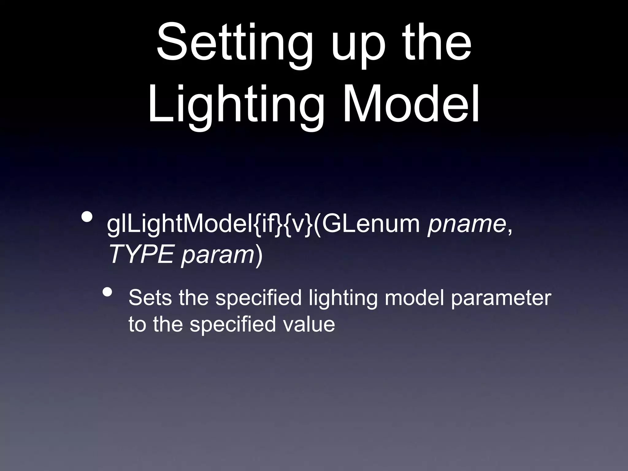 Lighting & Shading in OpenGL Non-Photorealistic Rendering.ppt