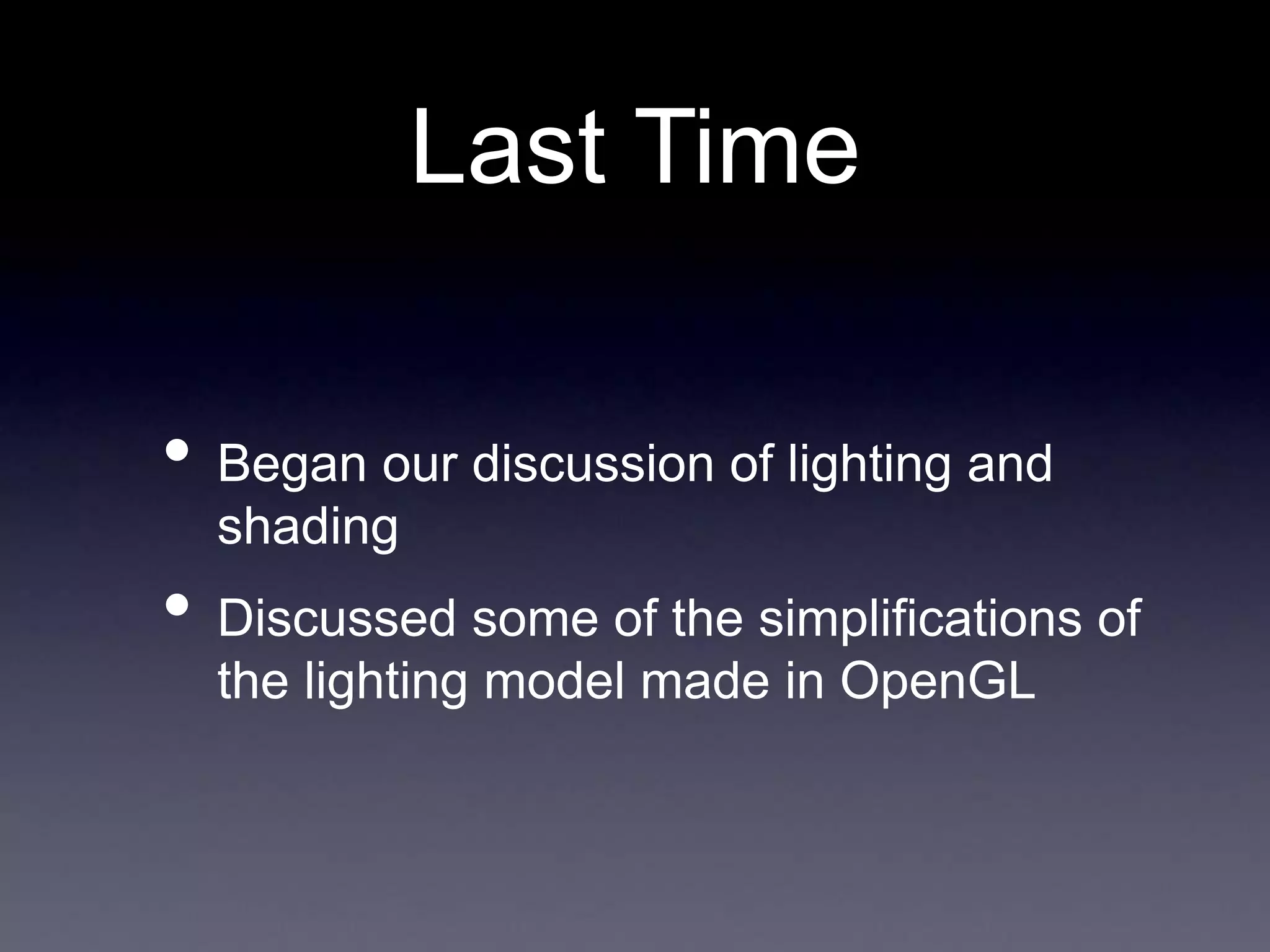 Lighting & Shading in OpenGL Non-Photorealistic Rendering.ppt