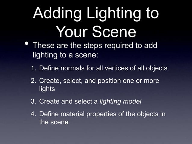 Lighting & Shading in OpenGL Non-Photorealistic Rendering.ppt