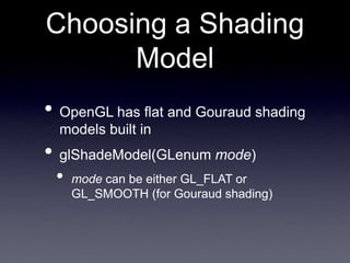 Lighting & Shading in OpenGL Non-Photorealistic Rendering.ppt