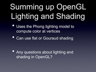 Lighting & Shading in OpenGL Non-Photorealistic Rendering.ppt