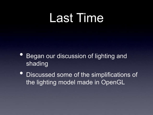 Lighting & Shading in OpenGL Non-Photorealistic Rendering.ppt