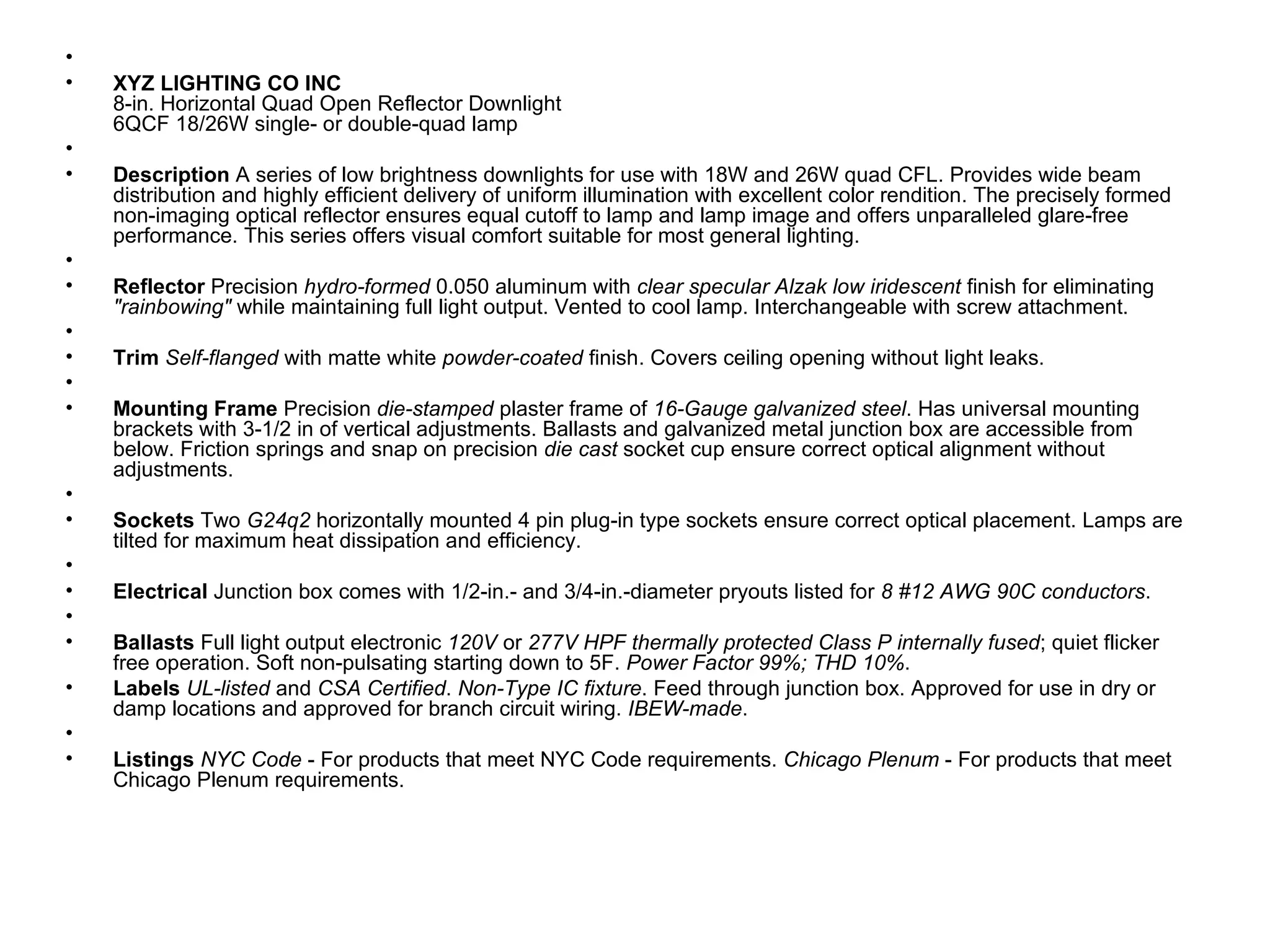 Lighting specification glossary of terms | PPT