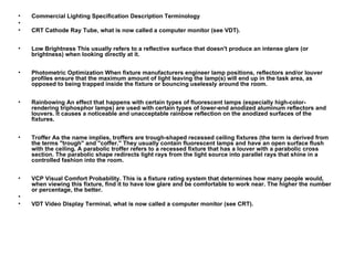Lighting specification glossary of terms | PPT