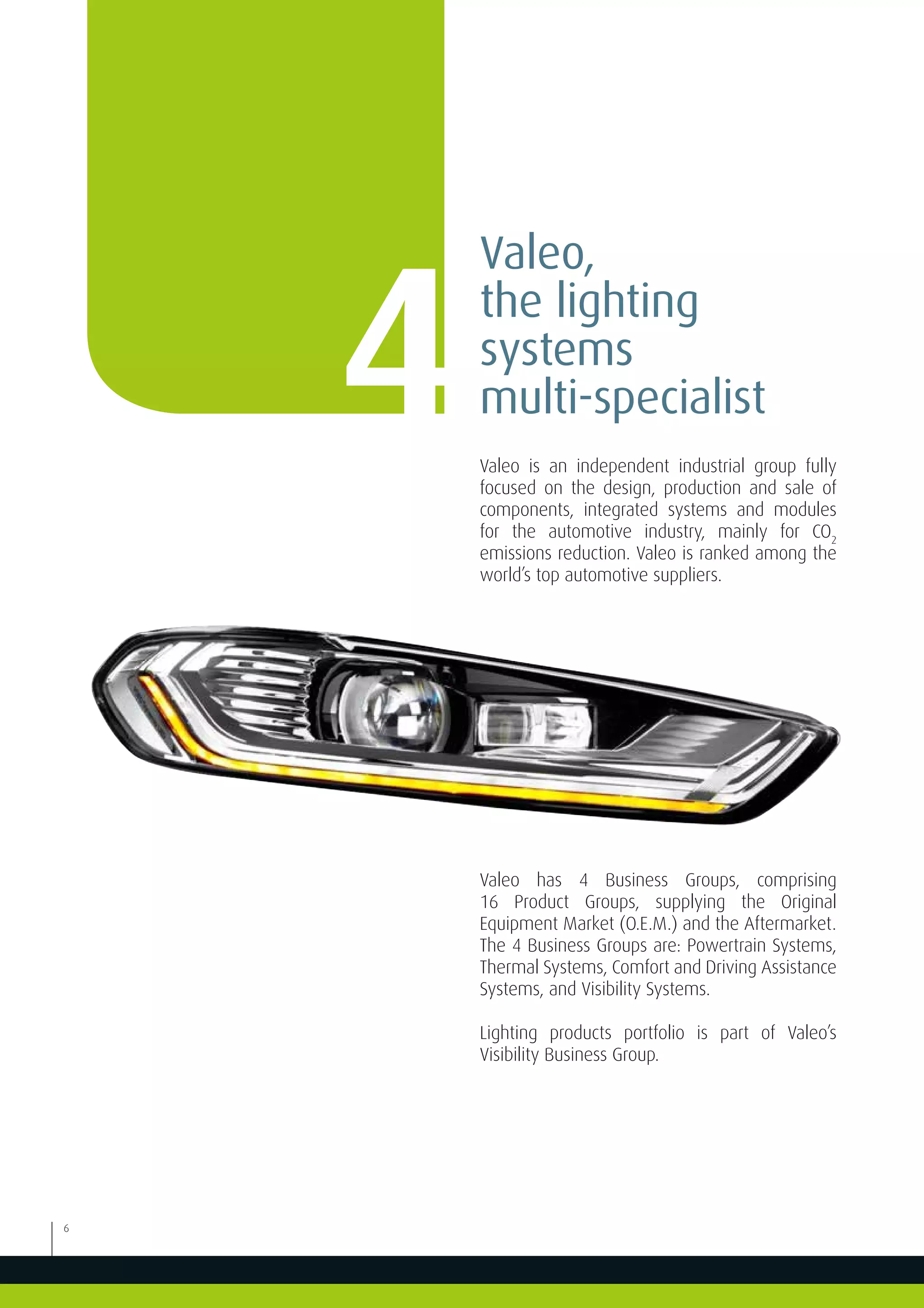 Valeo Lighting Systems From light to advanced vision technologies valeoscope technical handbook ...
