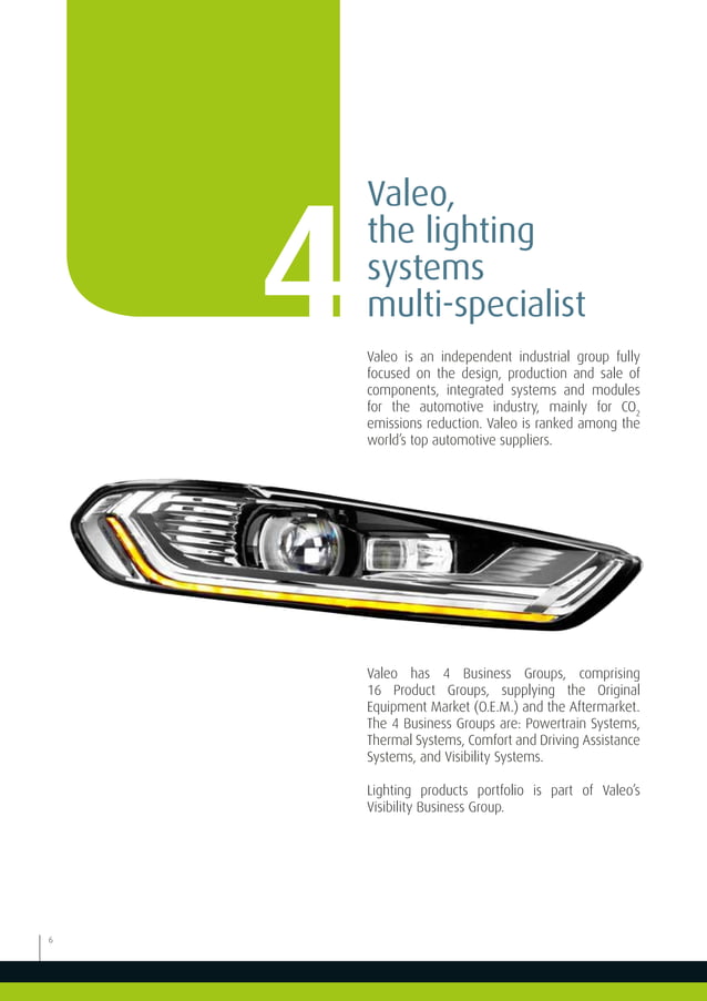 Valeo Lighting Systems From light to advanced vision technologies ...