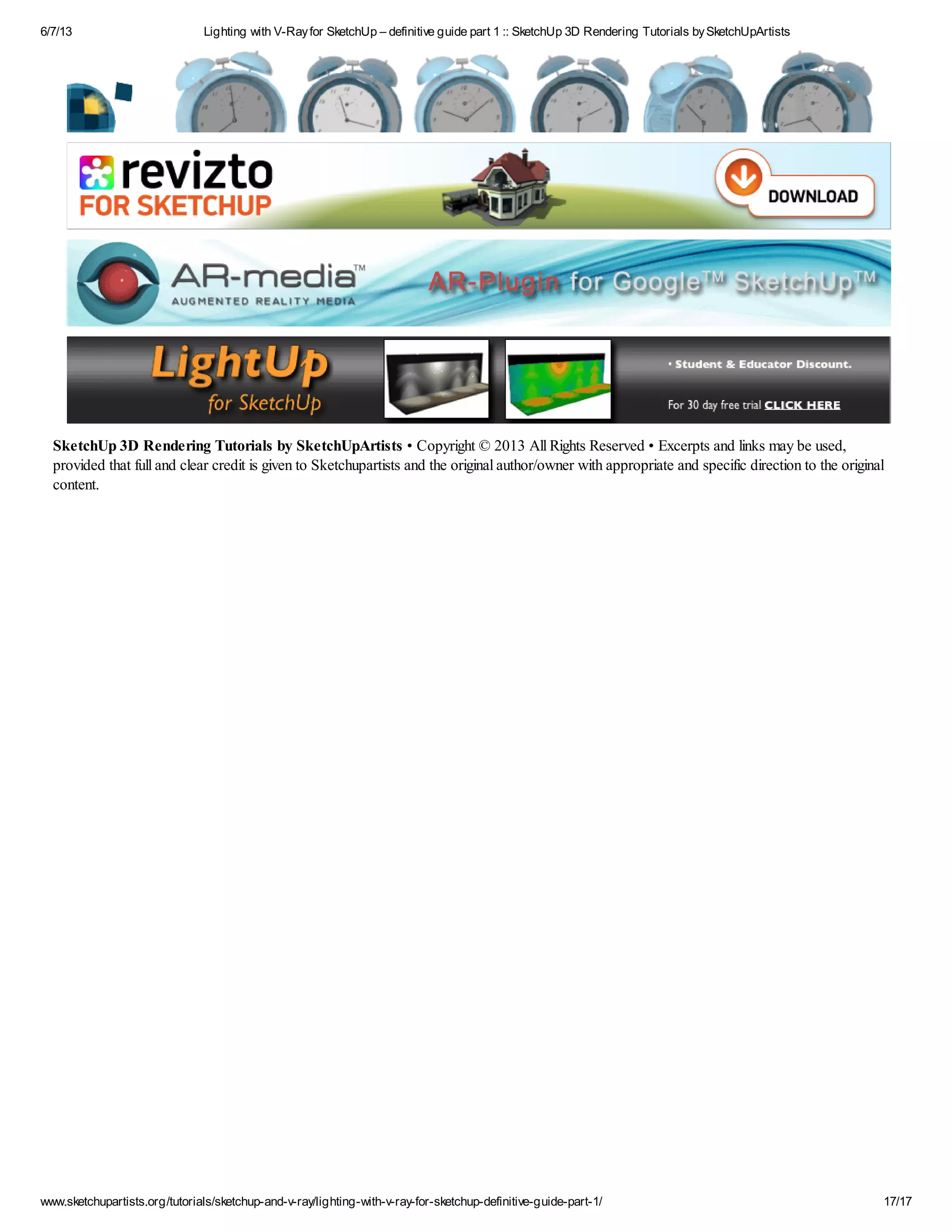 Lighting with v ray for sketch up – definitive guide part 1 -_ sketchup 3d rendering tutorials ...