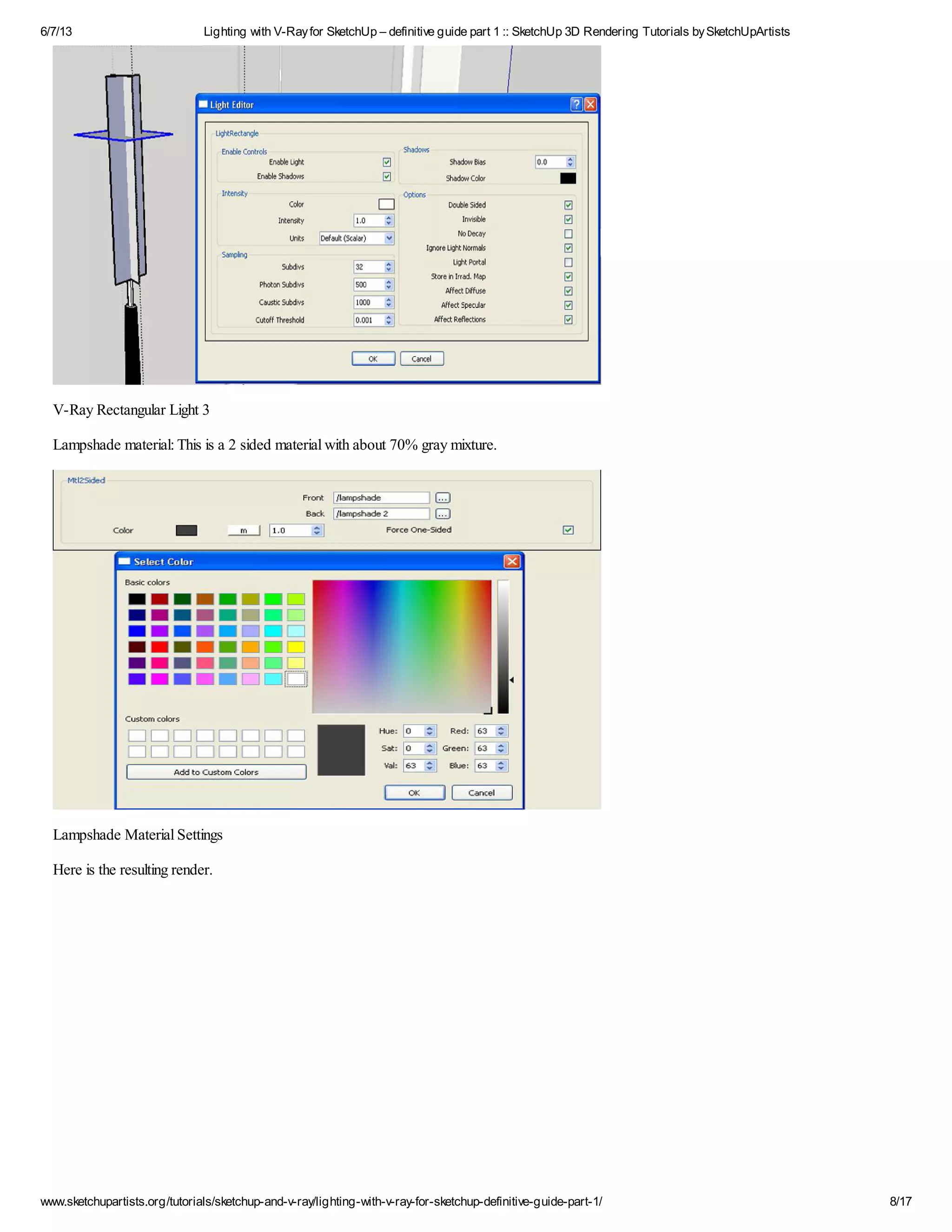 Lighting with v ray for sketch up – definitive guide part 1 -_ sketchup 3d rendering tutorials ...