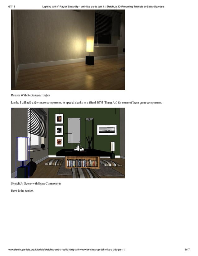Lighting With V Ray For Sketch Up Definitive Guide Part 1 Sketchup 3d Rendering Tutorials