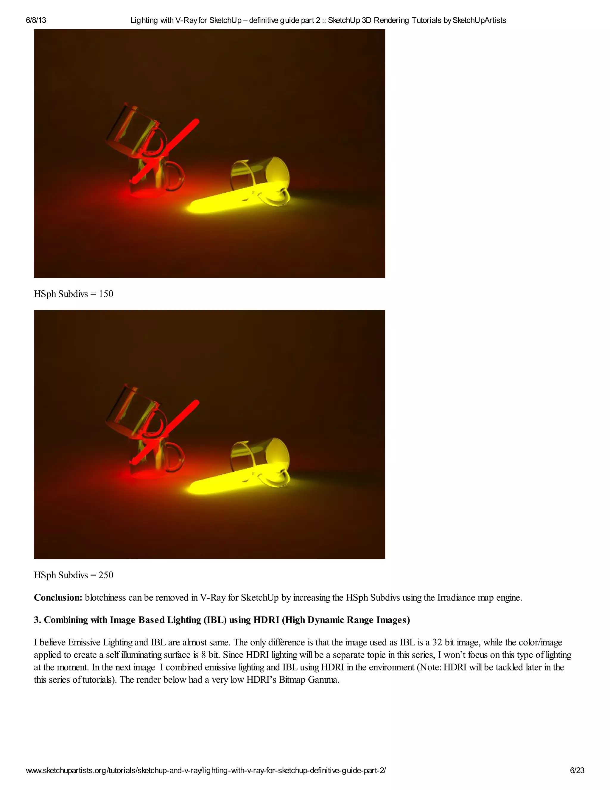 Lighting with v ray for sketch up – definitive guide part 2 -_ sketchup 3d rendering tutorials ...