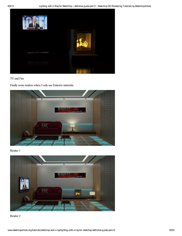 Lighting with v ray for sketch up – definitive guide part 2 -_ sketchup 3d rendering tutorials ...