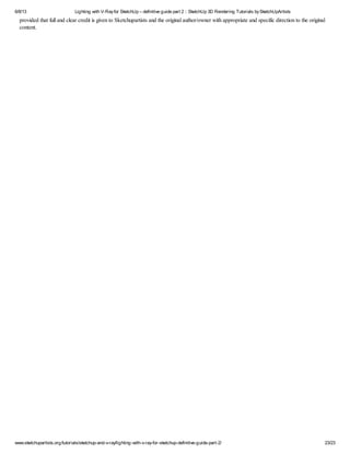 Lighting with v ray for sketch up – definitive guide part 2 -_ sketchup 3d rendering tutorials ...