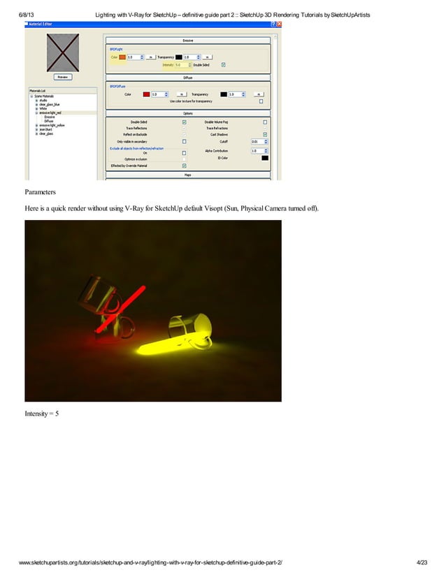 Lighting with v ray for sketch up – definitive guide part 2 -_ sketchup 3d rendering tutorials ...