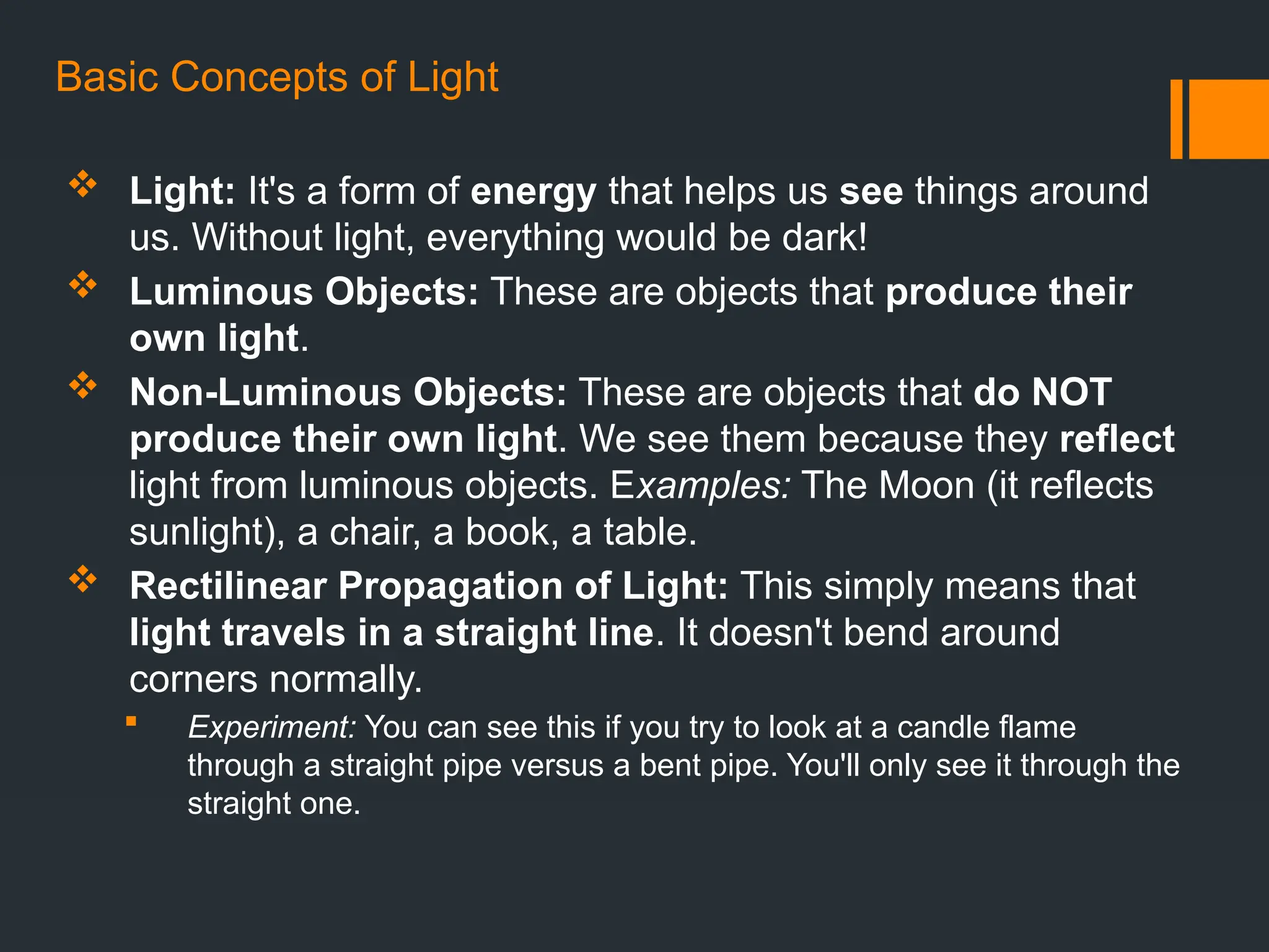 Light Chapter keyword explained in presenation | PPTX