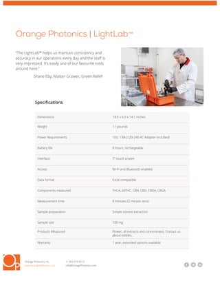 Light lab+cannabis+analyzer | PDF