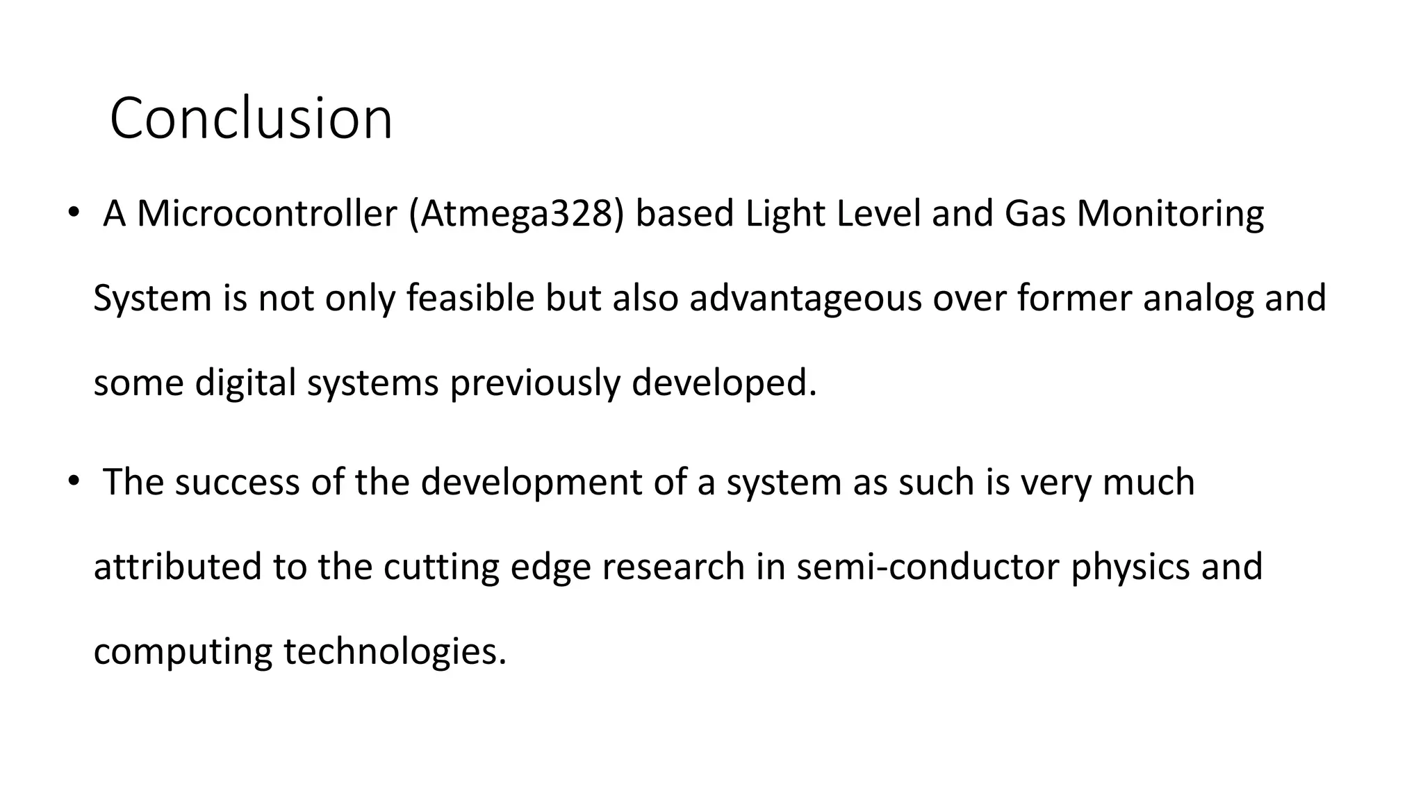 Light level and gas monitoring system | PPTX