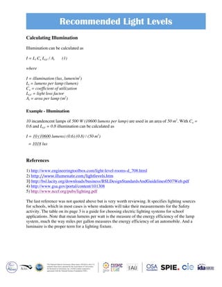 Light levels outdoor+indoor | PDF