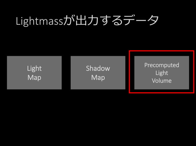 Lightmassの仕組み ~Precomputed Light Volume編~ (Epic Games Japan: 篠山範明) | PPTX