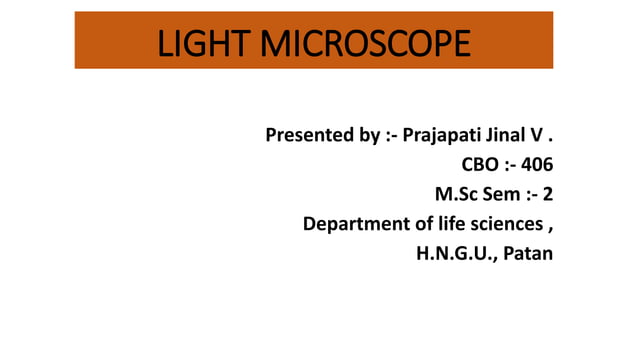 Light microscope | PPTX