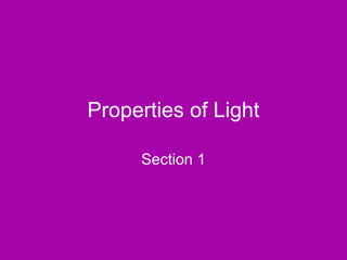 Light and Color | PPT